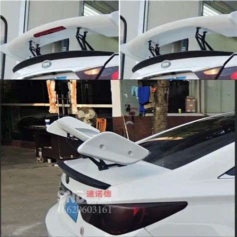 Abs 블랙 프라이머 Universality 세단 3 박스 리어 스포일러 윙 트렁크 립 자동차 자동차 립 스포일러 실버블랙 1968 2018스포일러 And 날개