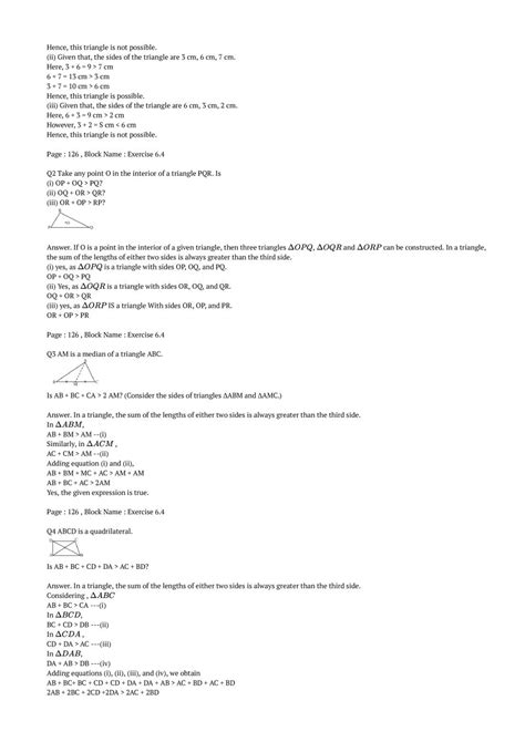 Ncert Solutions Class 7 Maths Chapter 6 The Triangle And Its Properties