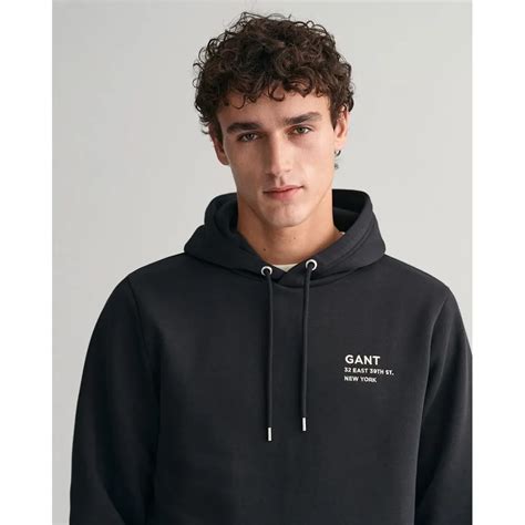 Gant Small Logo Hoodie Black Dressinn