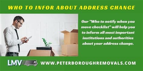 Who To Notify About Address Change PETERBOROUGH REMOVALS