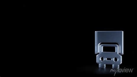 3d Rendering Frosted Glass Symbol Of Delivery Truck Front View • Wall Stickers Polycarbonate