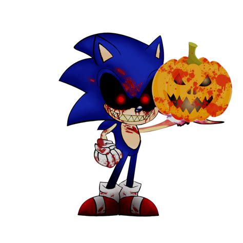 2d Halloween Sonic Exe Idle Pose With Pumpkin By Soniconbox On Deviantart
