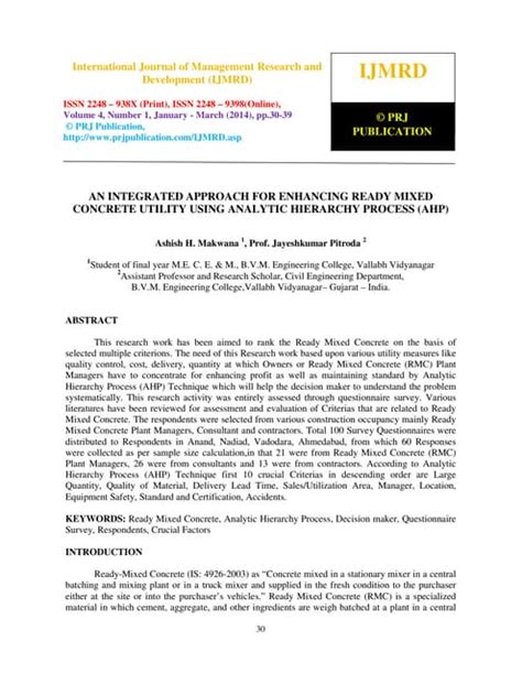 an integrated approach for enhancing ready mixed concrete utility using