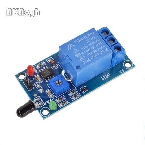 flame fire detection module flame sensor plus 12v relay module infrared