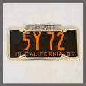 Hollywood California Polished License Plate Frame For Sale