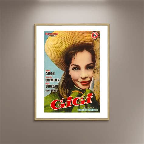 Gigi Movie Poster Print Leslie Caron Vintage Film Framed Canvas Etsy