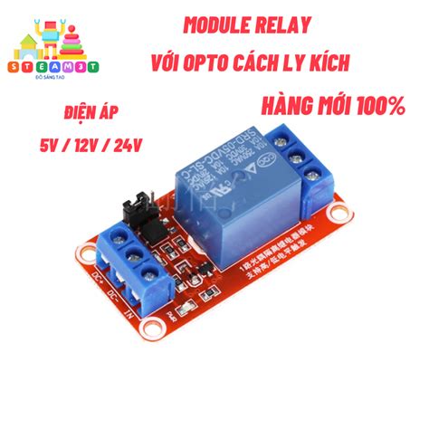 Module Relay Rơle 1 Chiều 5v 12v 124v Với Opto Cách Ly Kích H L