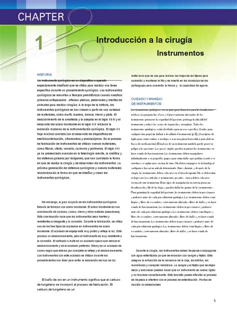 Surgical Instrumentation An Interactive Approach Es Pdf Cirugía Cuchillo