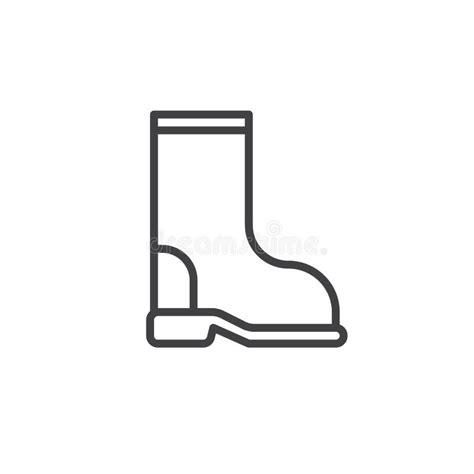 Boot Line Icon Stock Vector Illustration Of Work Single 99812252