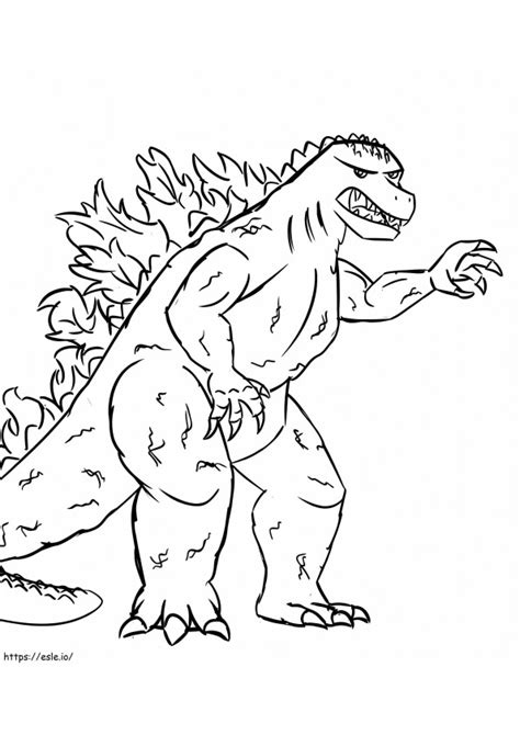 Huge Godzilla Coloring Page
