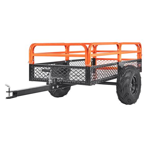 VEVOR Remorque à benne basculante en acier robuste pour VTT, capacité de charge de 680,4 kg, 4,6 ...