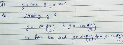 Solved a Compare the graphs of y sinx and y cosx where º