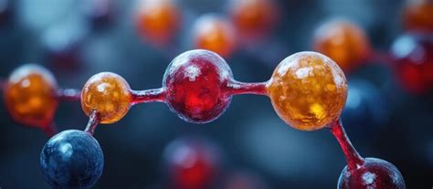 Molecular Structure Abstract Representation Of Chemical Bonds Premium