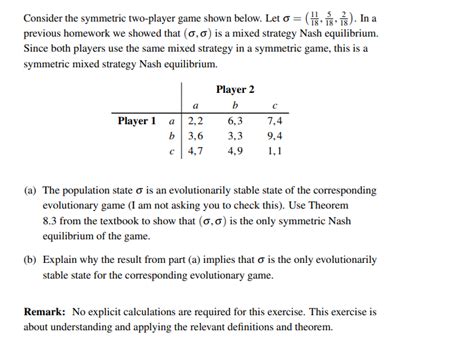 Solved L8 ﻿GAME THEORY: Consider the symmetric two-player | Chegg.com