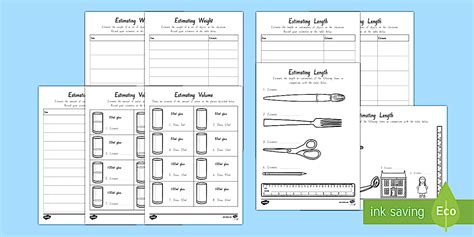 Estimating Measures Lesson Teaching Pack Twinkl
