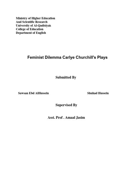 Top Girls Pdf Gender Studies Feminism