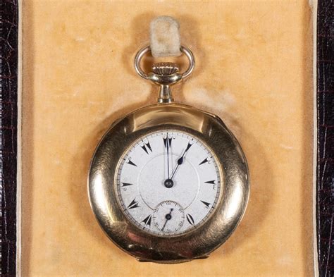 Lot Ottoman 18k Gold Open Face Pocket Watch Naval Award