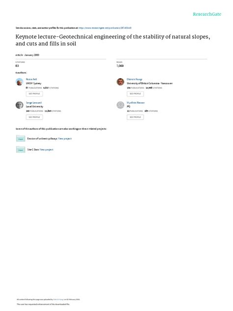 Keynote Lecture Geotechnical Engineering Of The St Pdf