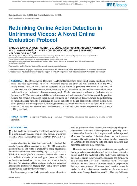 Pdf Rethinking Online Action Detection In Untrimmed Videos A Novel Online Evaluation Protocol