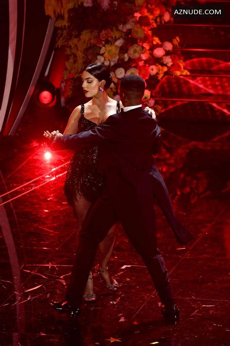 Georgina Rodriguez Performing At 70th Italian Song Festival 2020 In