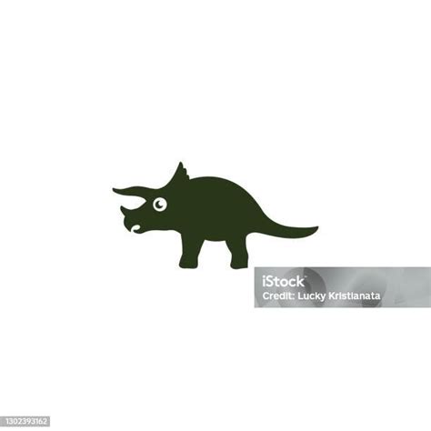 귀여운 녹색 트리케라톱스 로고 일러스트레이션 아기 공룡 만화 캐릭터 스테고사우루스에 대한 스톡 벡터 아트 및 기타 이미지 스테고사우루스 공룡 귀여운 Istock