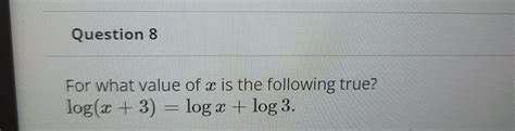 Solved Question For what value of ï is the following true Chegg
