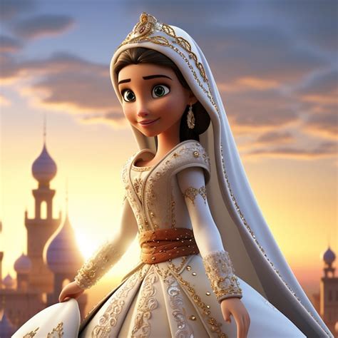 Premium AI Image Princess From Arabian Kingdom Cartoon