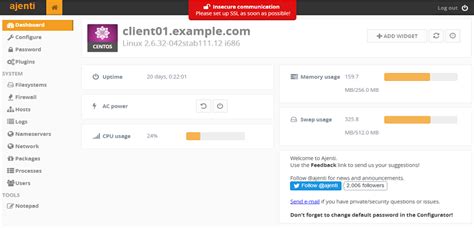 How To Configure And Setup Ajenti Web Based Control Panel On Linux