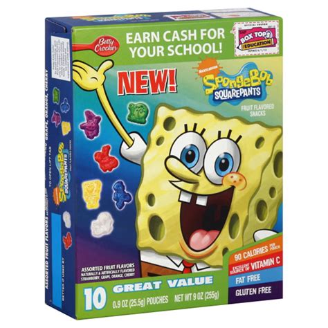 Betty Crocker Nickelodeon Spongebob Squarepants Assorted Fruit Flavored