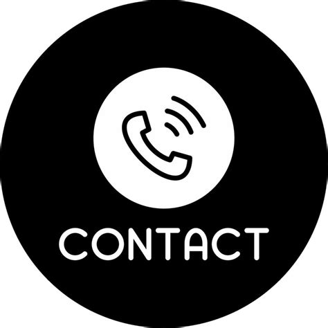 Contact Us Information Block Glyph Circle Inverted 67352746 Vector Art
