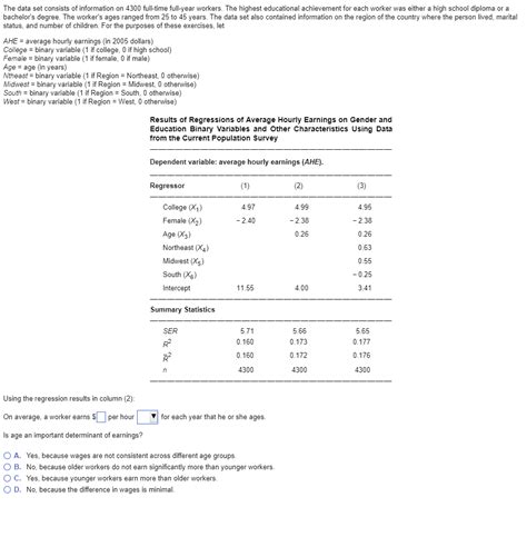 solved c3 6 use the data set in wage2 raw for this problem