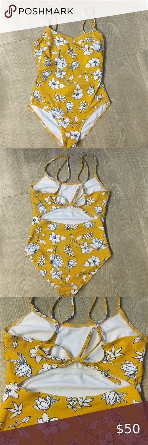 Janela Bay Gold Floral Swimsuit S Floral Swimsuit Black One Piece