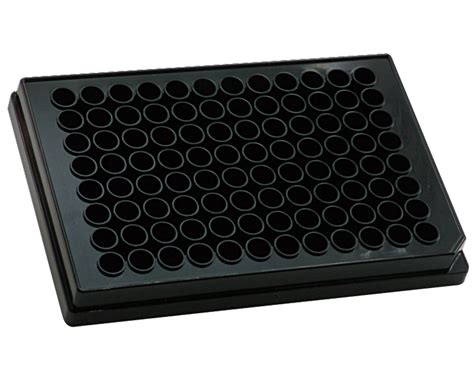 96 Well Polystyrene Assay Plate With Light Blocking Flat Bottom Black