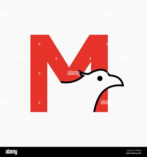 Initial Letter M Eagle Logo Design Transportation Symbol Vector Template Stock Vector Image