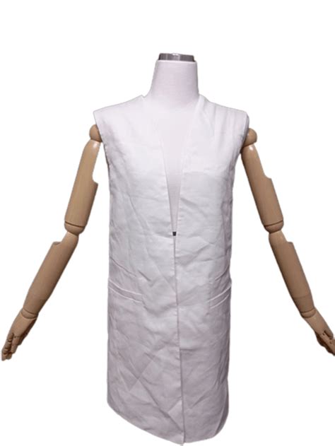 제시뉴욕 린넨마소재 시스루 여성용흰색민소매롱베스트조끼 세컨웨어헬로마켓