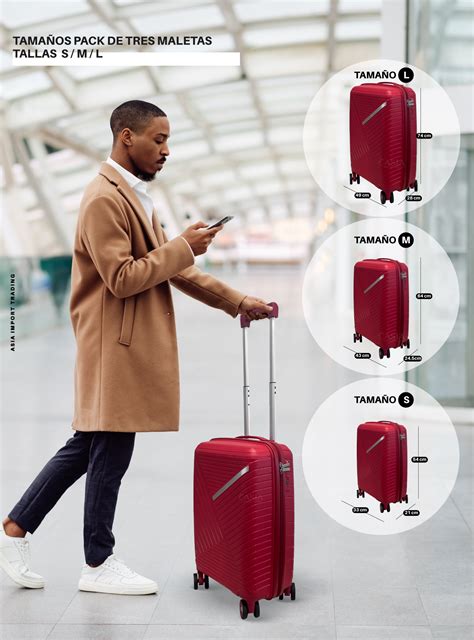 Set De 3 Maletas Rígidas Color Rojo Homeanddesign Paris Cl