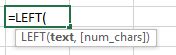 Make LEFT Function Recognize A Number In Excel