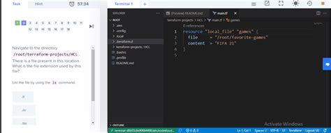 no terminal in terraform lab terraform kodekloud devops learning