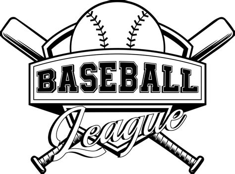 Black And White Baseball League Graphic Logo Design 57053949 Vector Art