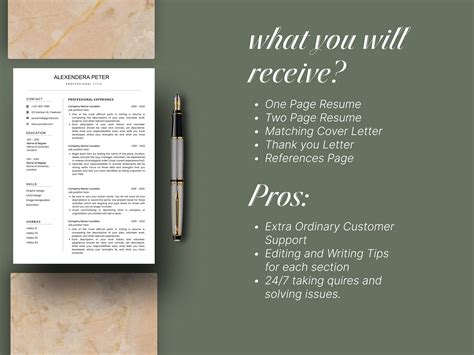 Professional Simple Resume Template Bundle With Cover Letter And
