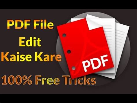 How To Edit PDF File PDF File Free Me Edit Kaise Kare Full Guide In