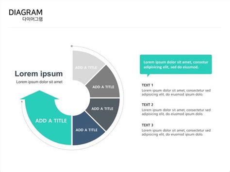 원 프로세스형 다이어그램 Ppt템플릿 피피티믹스