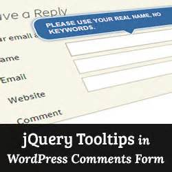 How To Add JQuery Tooltips In WordPress Comment Form