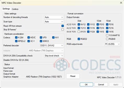 Screenshots For MPC Video Decoder 1 8 3 47