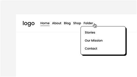 solid shadow style navigation dropdown — ghost plugins