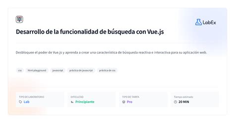dominando la funcionalidad de búsqueda con vue js labex