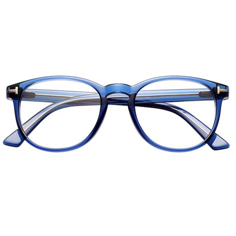A Pair Of Standing Blue Eyeglass Frames Product Image Premium Ai Generated Image