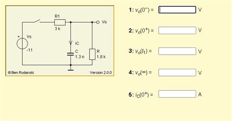 Solved Exercise RC Circuit Transient Response In The Chegg Com