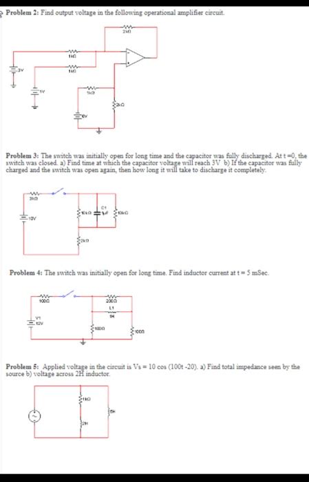 solved problem 2 find output voltage in the following