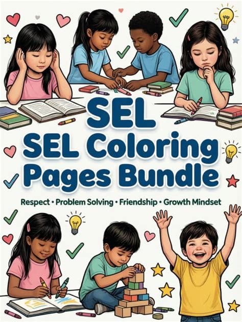 Sel Coloring Pages Bundle Respect Problem Solving Friendship
